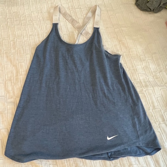 Nike | Tops | Blue Nike Tennis Tank With Open Back | Poshmark